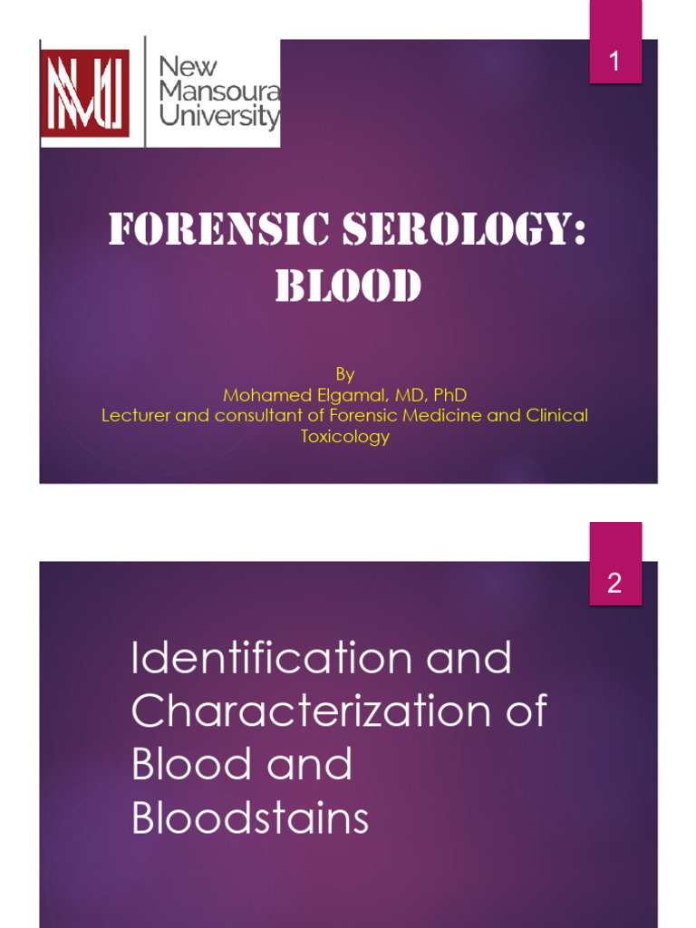 Forensic Serology | PDF | Blood Type | Blood
