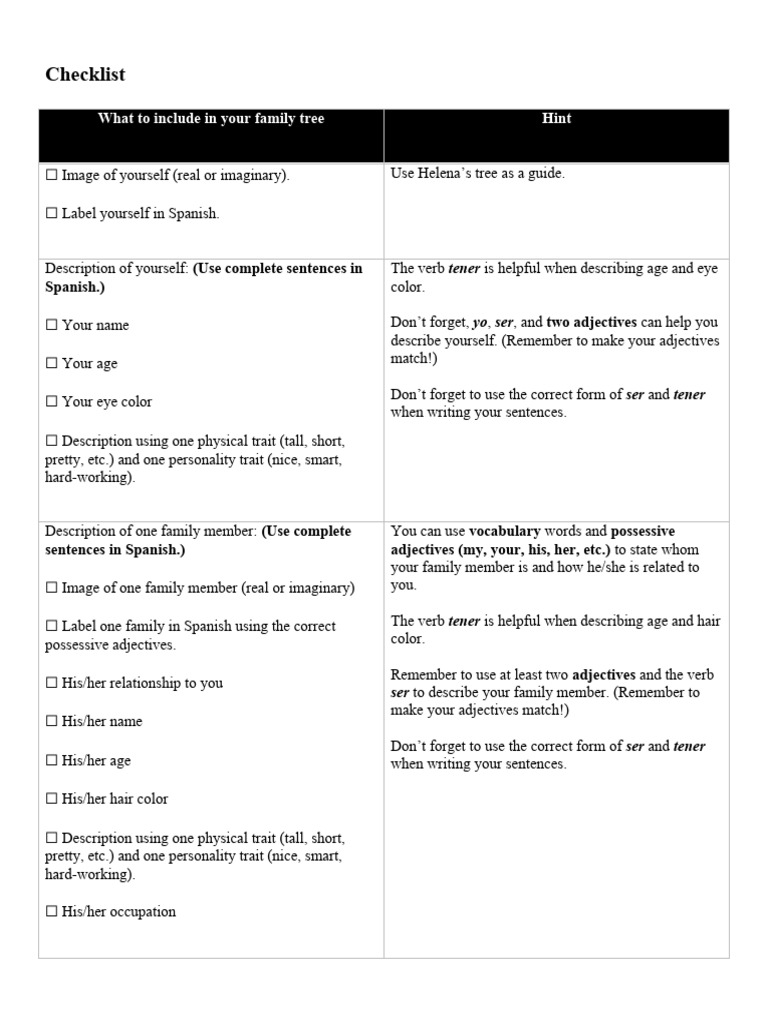 05_05_02_checklist | PDF | Linguistic Typology | Human Communication