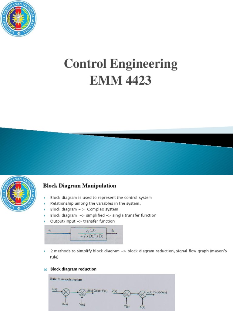 Block Diagram Manipulation in Control Systems | PDF | Algorithms ...