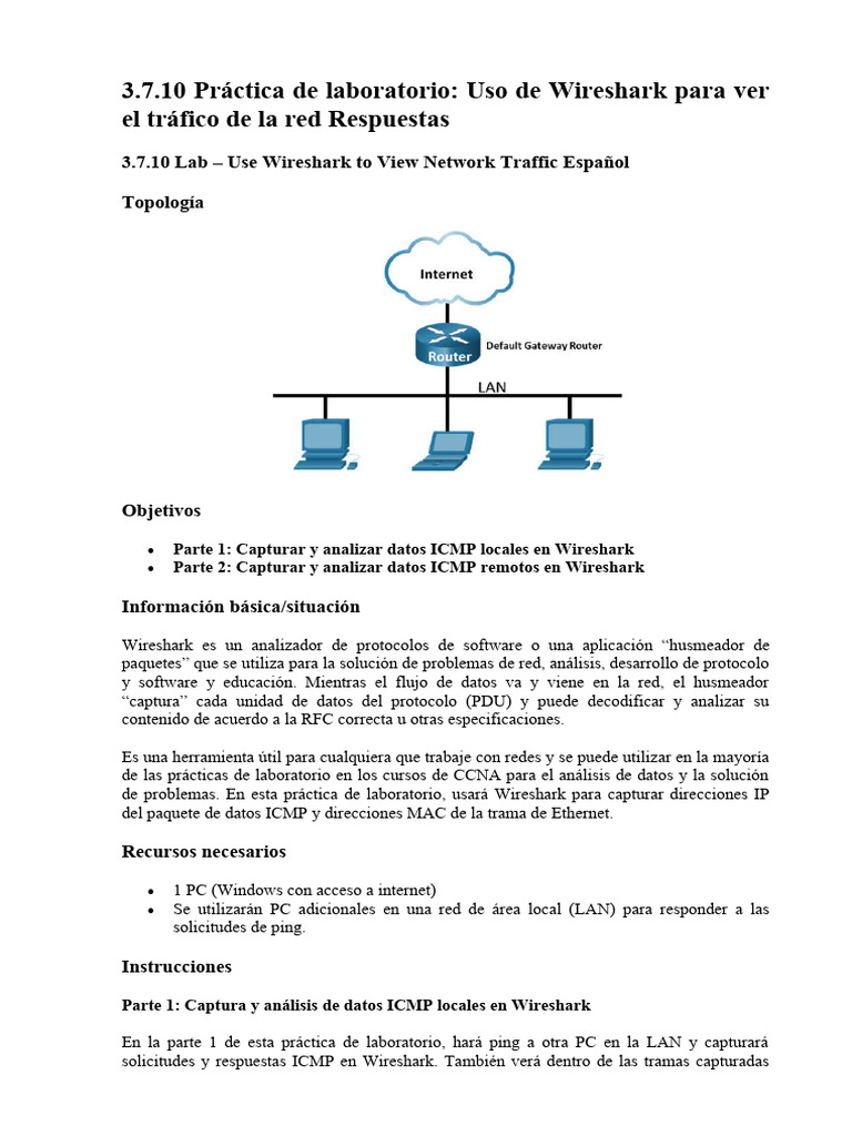 Practica 7.1 protocolo ICMP | PDF | Dirección IP | Arquitectura de internet