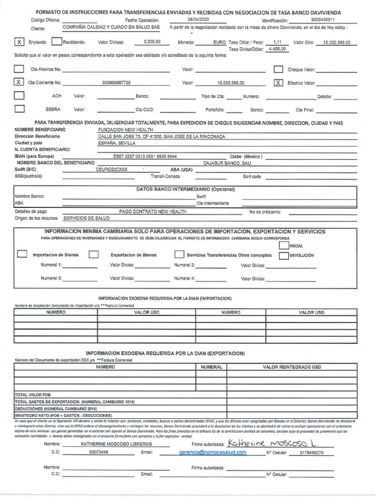 Davivienda Formato | PDF