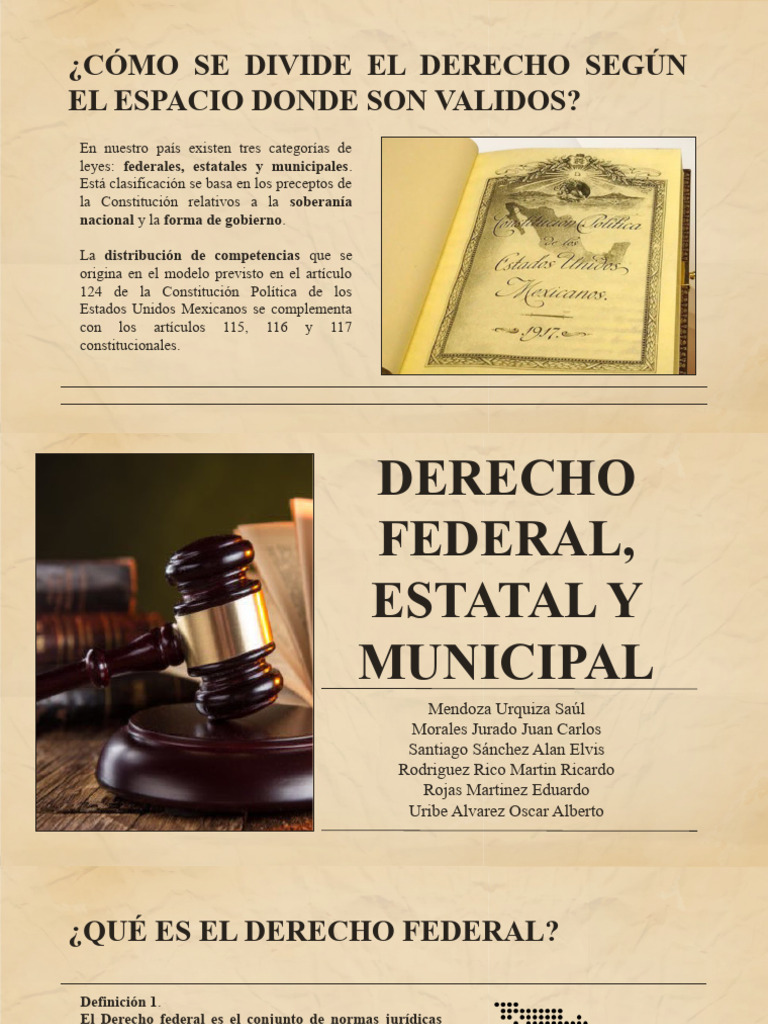 Derecho Federal, Estatal y Municipal - Equipo5 | PDF | Federación | México