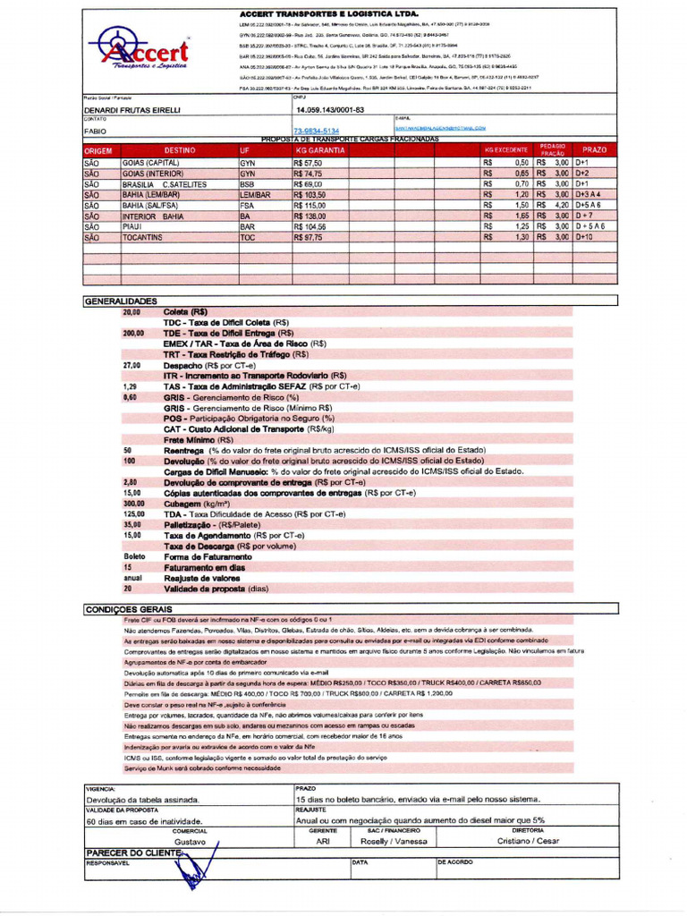Accert Transporte | PDF