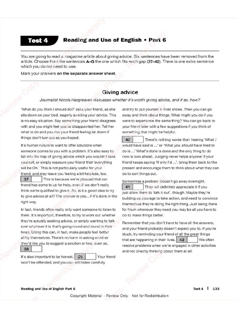 Part 6 Sample 4 | PDF