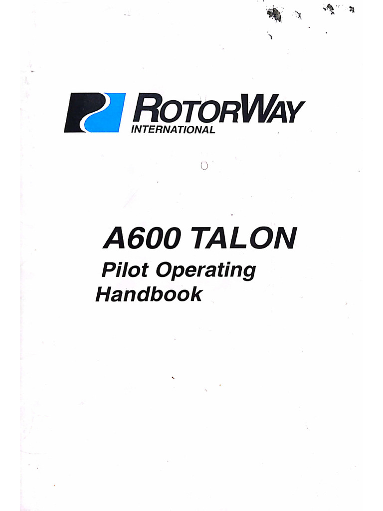 Rotorway Internacional A600 Talon | PDF