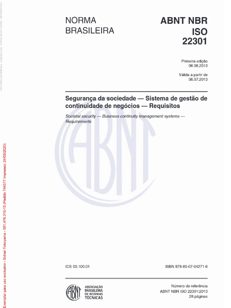Norma Iso 22301 PCN | PDF