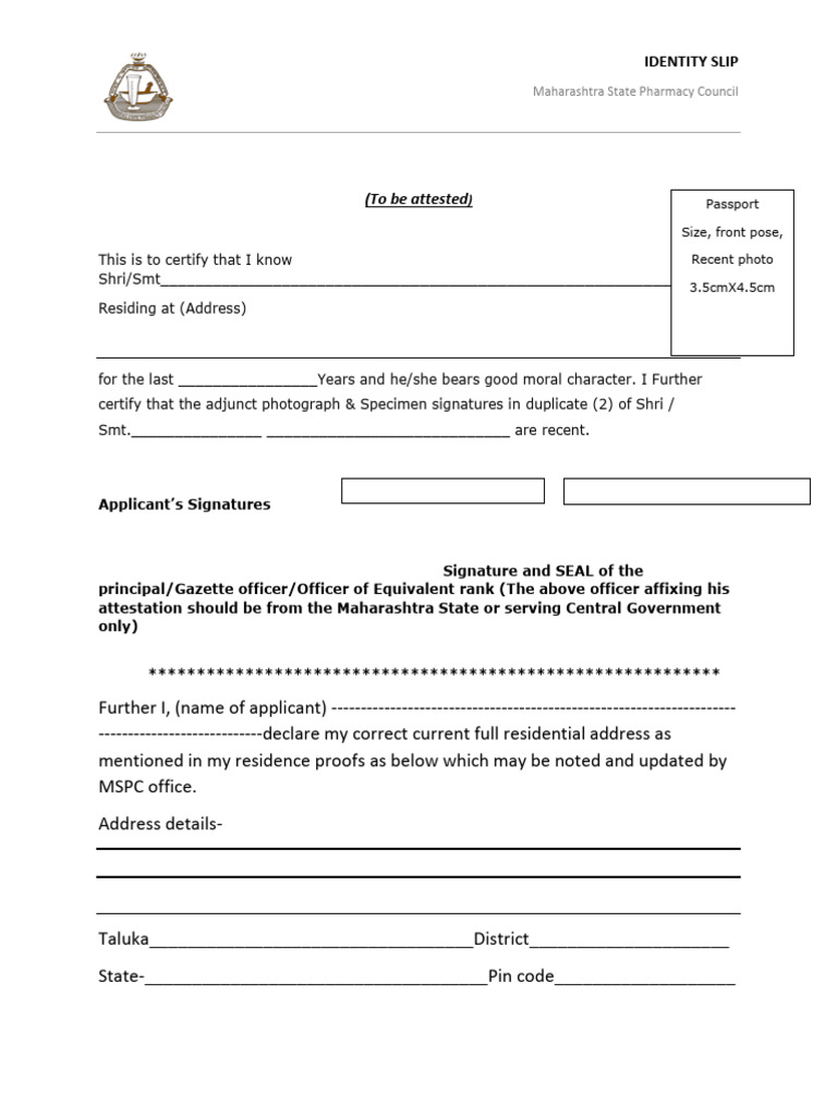 MSPC IdentitySlip | PDF
