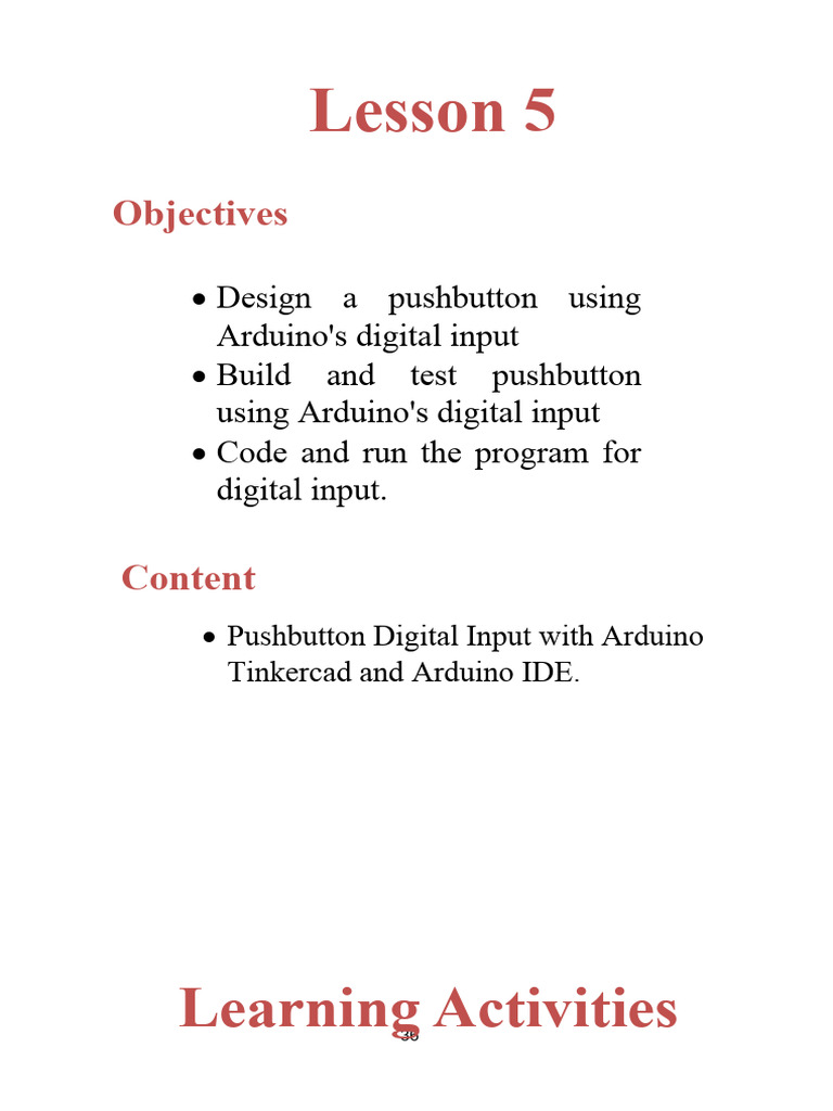 Lesson 5 CP Robotics Revised | PDF | Arduino | Electronic Circuits Lesson 5 CP Robotics Revised | PDF | Arduino | Electronic Circuits