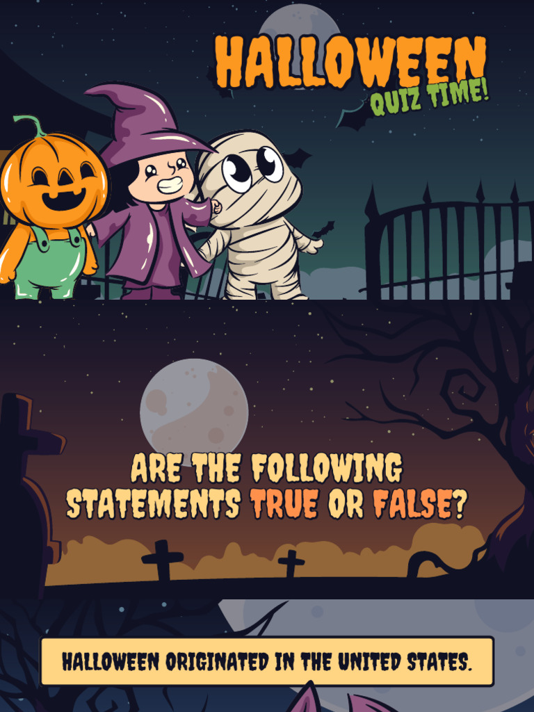 Halloween Quiz: True or False Facts | PDF
