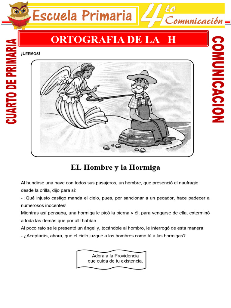 Ortografia de La H Para Cuarto de Primaria (1) | PDF