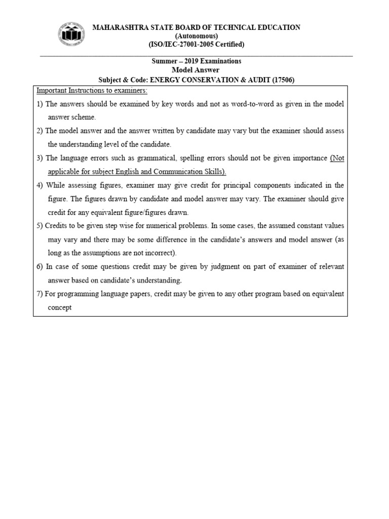 2019 Summer Model Answer Paper (Msbte Study Resources) | PDF ...