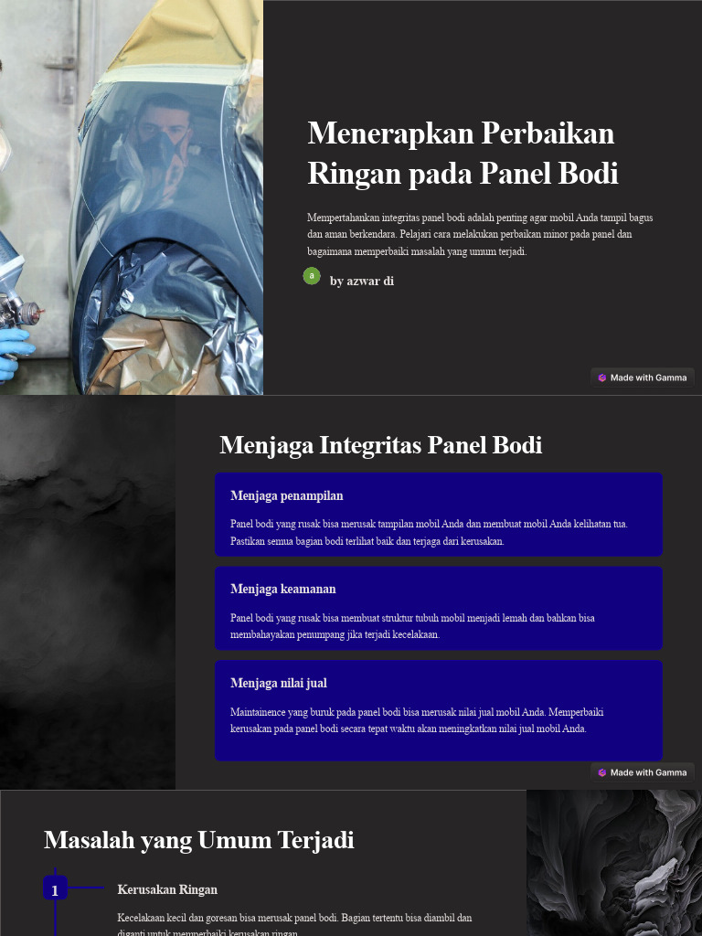 Perbaikan Minor Panel Bodi Kendaraan | PDF