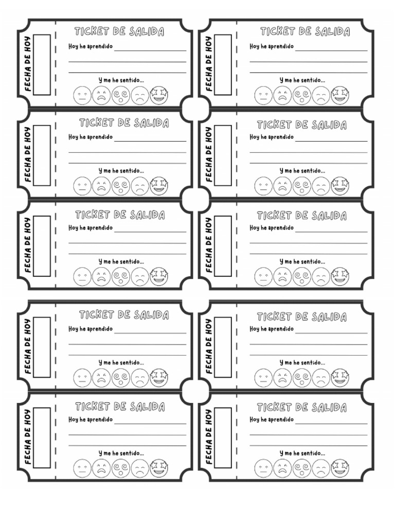 Ticket de Salida Formas Básicas | PDF