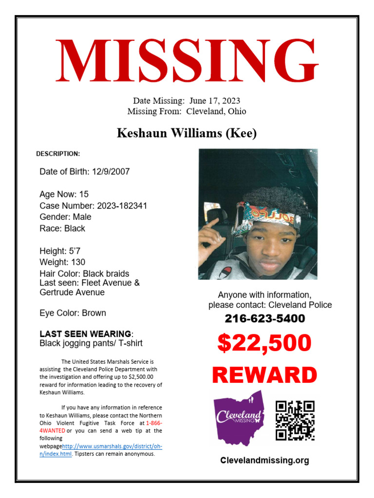 Missing Teen Keshaun Williams, Cleveland | PDF