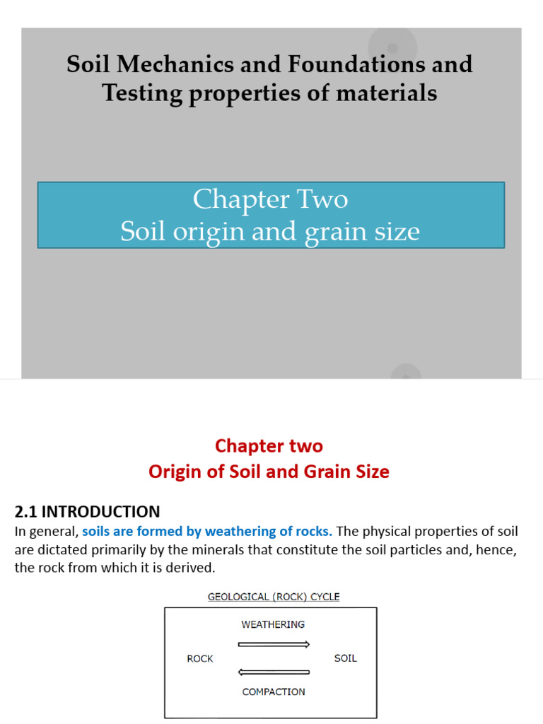 Soil Formation and Grain Size Analysis | PDF | Rock (Geology) | Igneous Rock