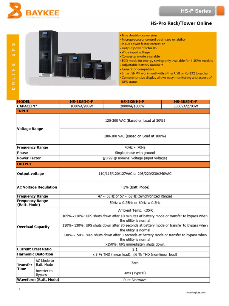 HS-Pro 1-3kVA | PDF | Power Inverter | Physical Quantities
