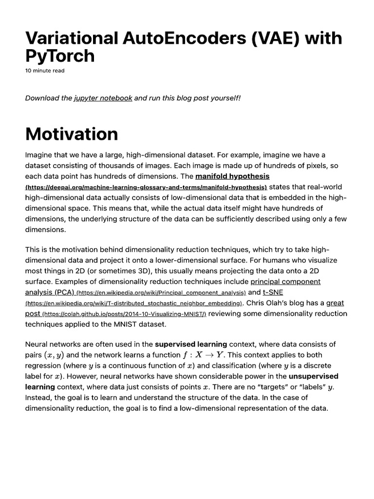 Variational AutoEncoders (VAE) with PyTorch - Alexander Van de Kleut | PDF | Applied Mathematics ...