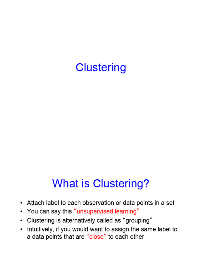 Clustering_Part1 | PDF | Cluster Analysis | Statistics