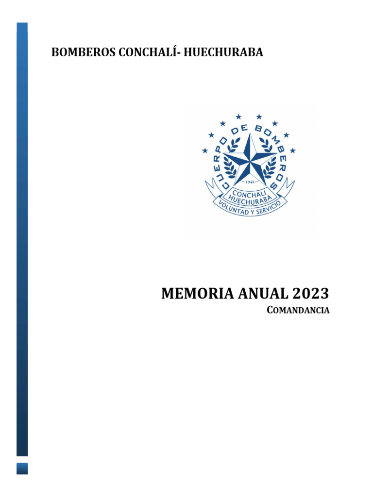 Resumen para Sesion Memoria Anual Comandancia 2023 Vb.. | PDF | Bombero | Seguridad Pública