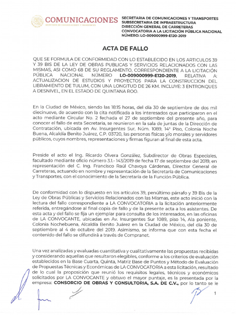 Acta de Fallo E120-2019 | PDF