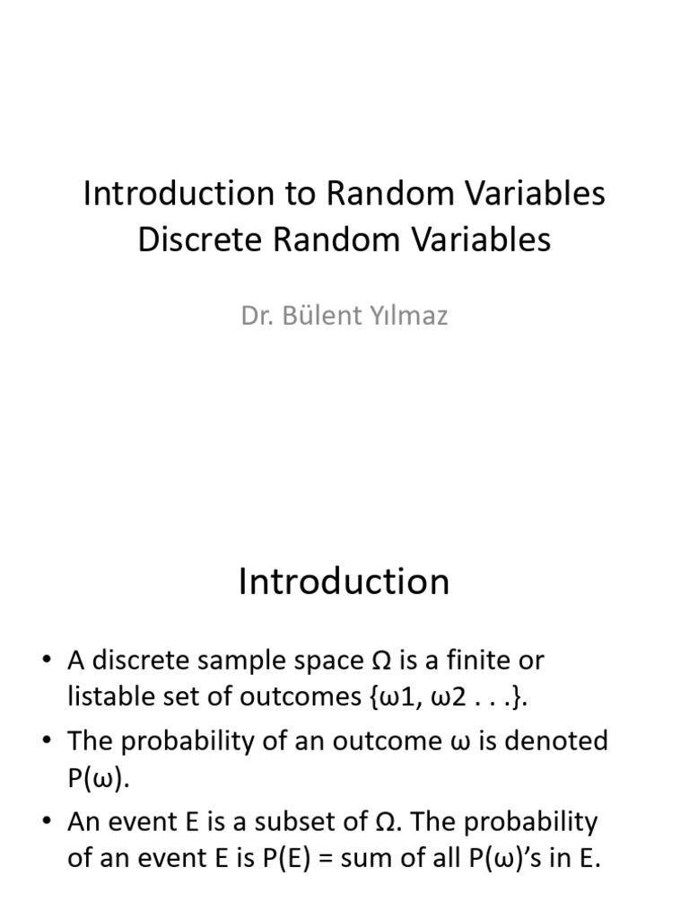 Ch3 1 DiscreteRandomVariables | PDF | Random Variable | Probability Distribution