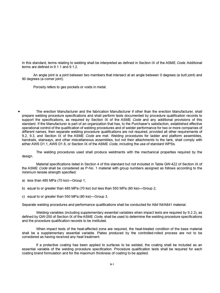 API - STD - 650 - 2020 - 13 TH Ed - WELDING PROCEDURE | PDF | Welding ...