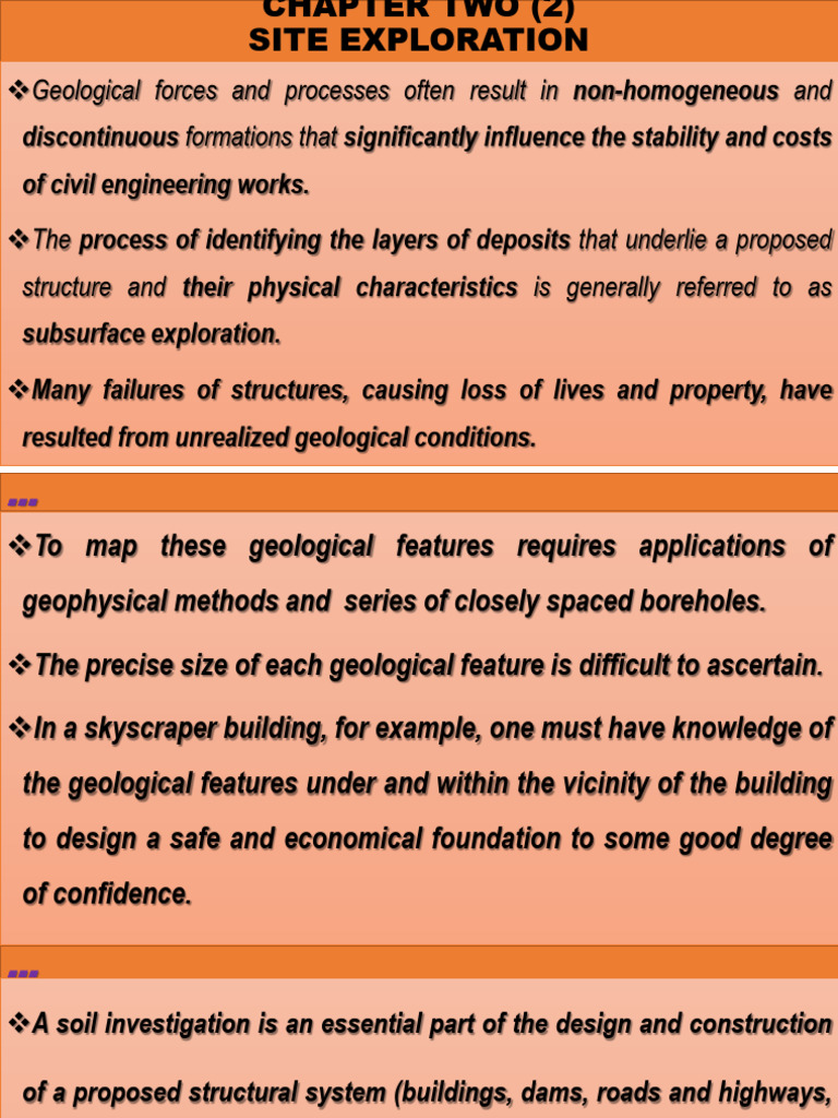 Ch.2 Site Exploration S. | PDF | Geology | Topography