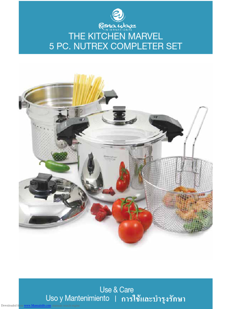 Rena Ware Nutrex Cooker Guide | PDF | Pressure Cooking | Valve