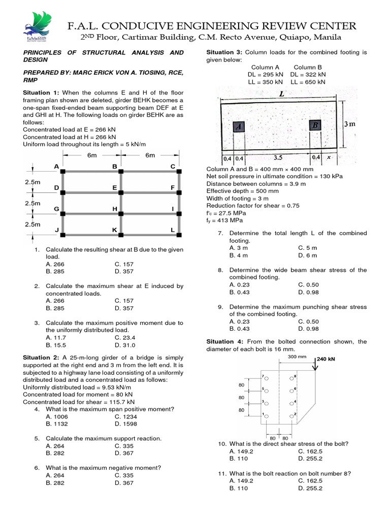 PSAD Refresher October 9 2023 | PDF | Stress (Mechanics) | Beam (Structure)