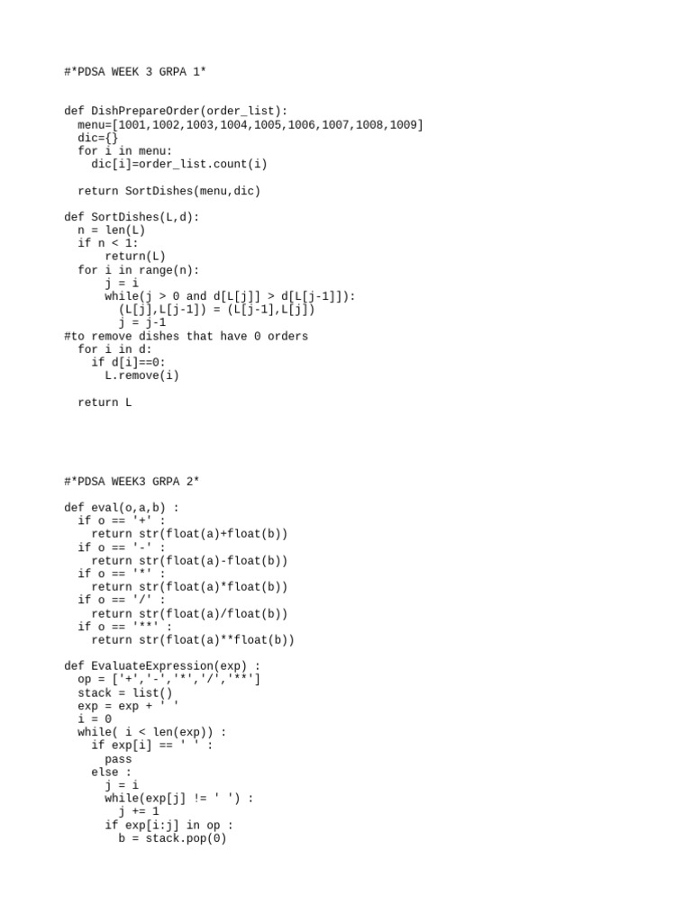All Weeks Grpa Pdsa | PDF | Computer Programming | Software Engineering