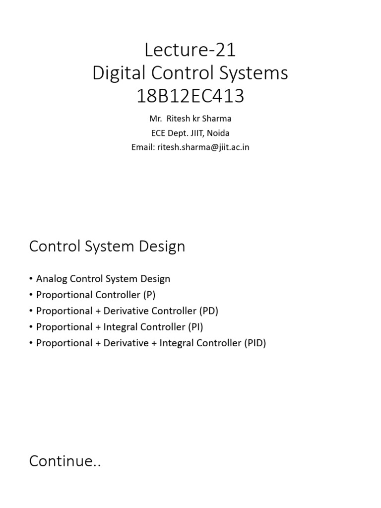 Digital Control Systems Design | PDF | Technology & Engineering