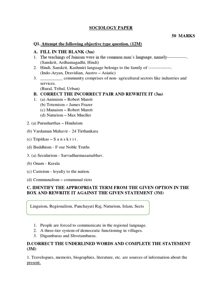 Sociology Term Paper | PDF