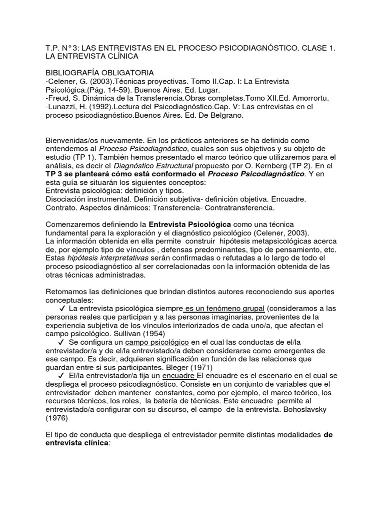 TP 3 Clase 1 | PDF | Sicología | Evaluación