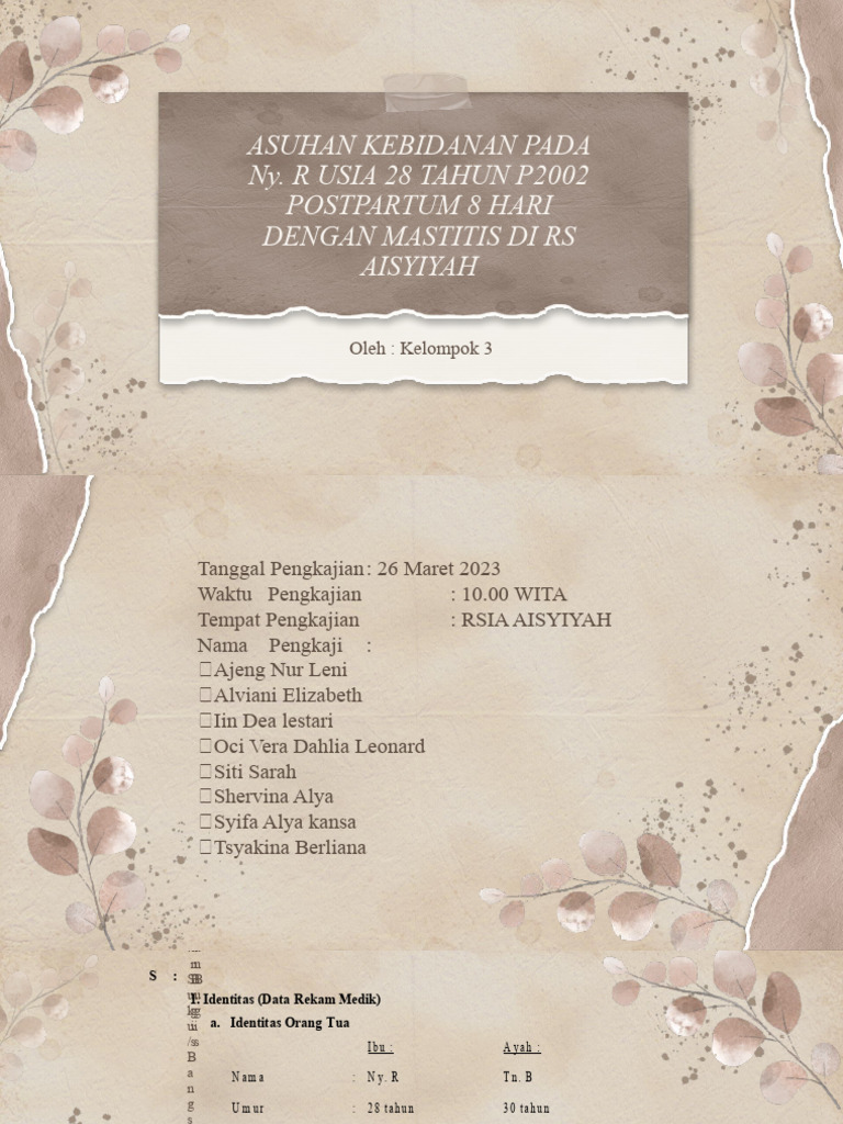 PPT Kelompok 3 Mastitis | PDF