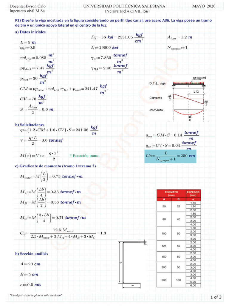 9 DISEÑO VIGAS COMPACTA CANAL Img | PDF