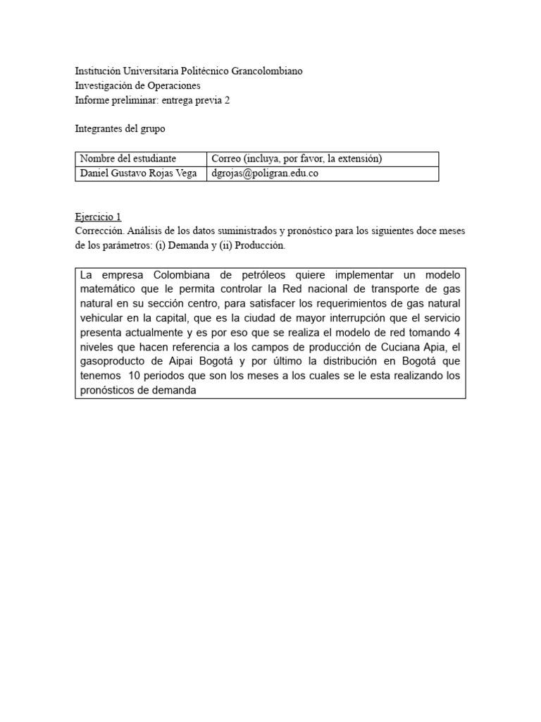 Trabajo Inv - Oper - E2 Daniel G | PDF | Demanda | Ecuaciones Trabajo Inv - Oper - E2 Daniel G | PDF | Demanda | Ecuaciones