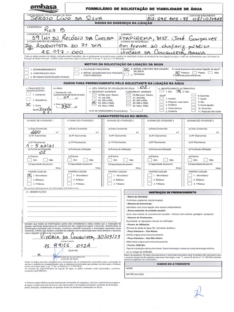 Form. Viabilidade | PDF