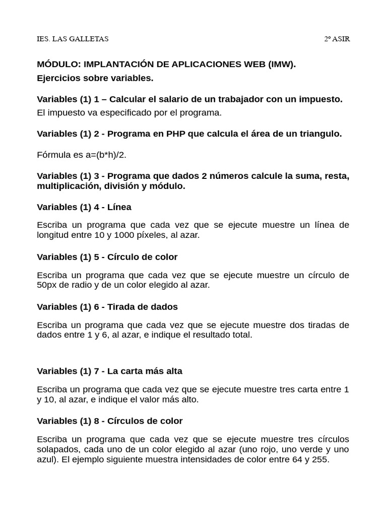 Prácticas_PHP_Unidad_3_Variables | PDF
