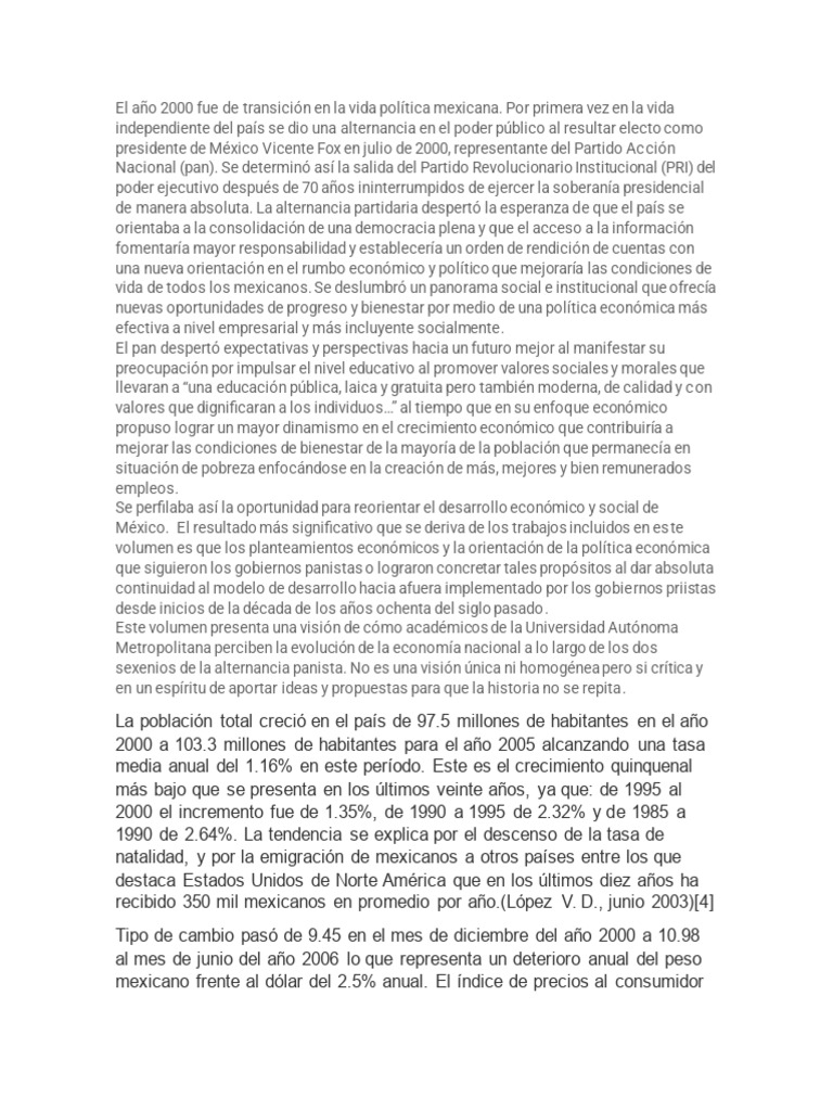 Transición política en México 2000-2012 | PDF | México | Producto ...