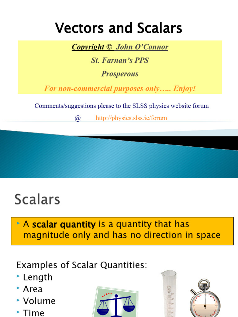Vectors And Scalars Pdf Euclidean Vector Force