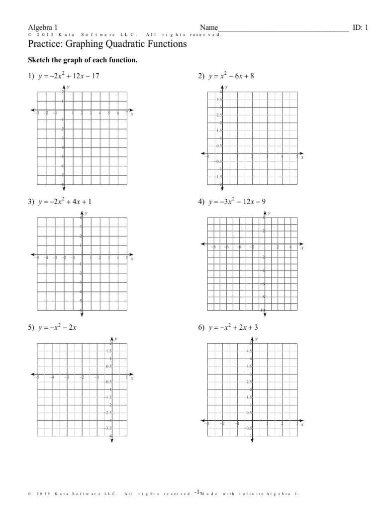 Algebra Quadratic Graphing Practice | PDF | Mathematics | Algebra