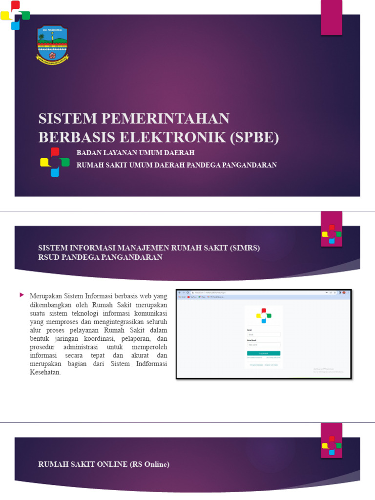Sistem Pemerintahan Berbasis Elektronik (Spbe) Rsud Pandega Pangandaran | PDF | Komputer