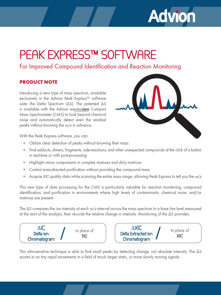 Advion CMS Peak Express Synthetic Product Note | Download Free PDF ...