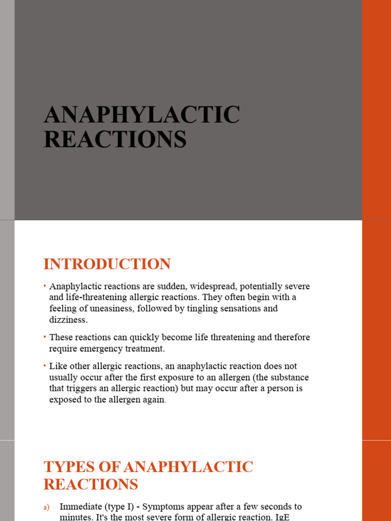 Anaphylactic Reactions | PDF | Allergy | Allergen