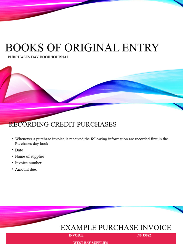 Purchases Day Book | PDF | Bookkeeping | Invoice