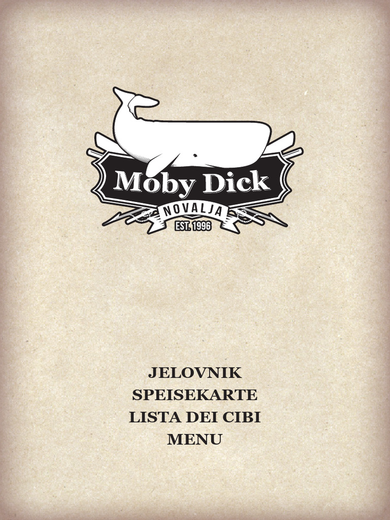 Moby Dick Novalja Menu Overview | PDF | Foods | Cuisine