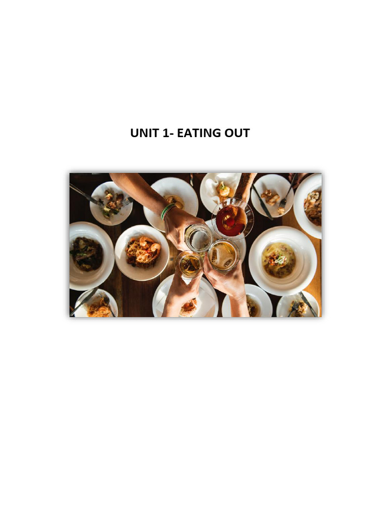 1 Unit 1 - Eating Out | PDF | Restaurants | Waiting Staff