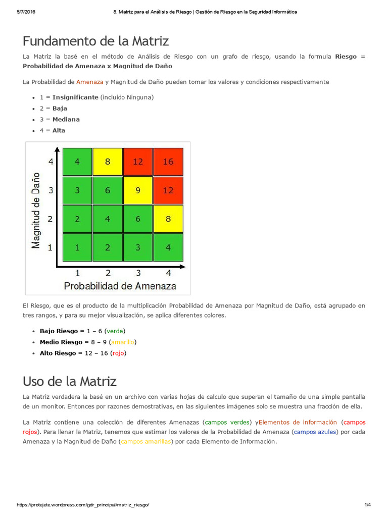 Comp 6 - Armado de Matriz de Riesgo | Descargar gratis PDF | Riesgo | Matriz (Matemáticas)