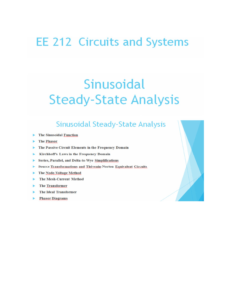 Lecture #1 The Sinusoidal Function | PDF