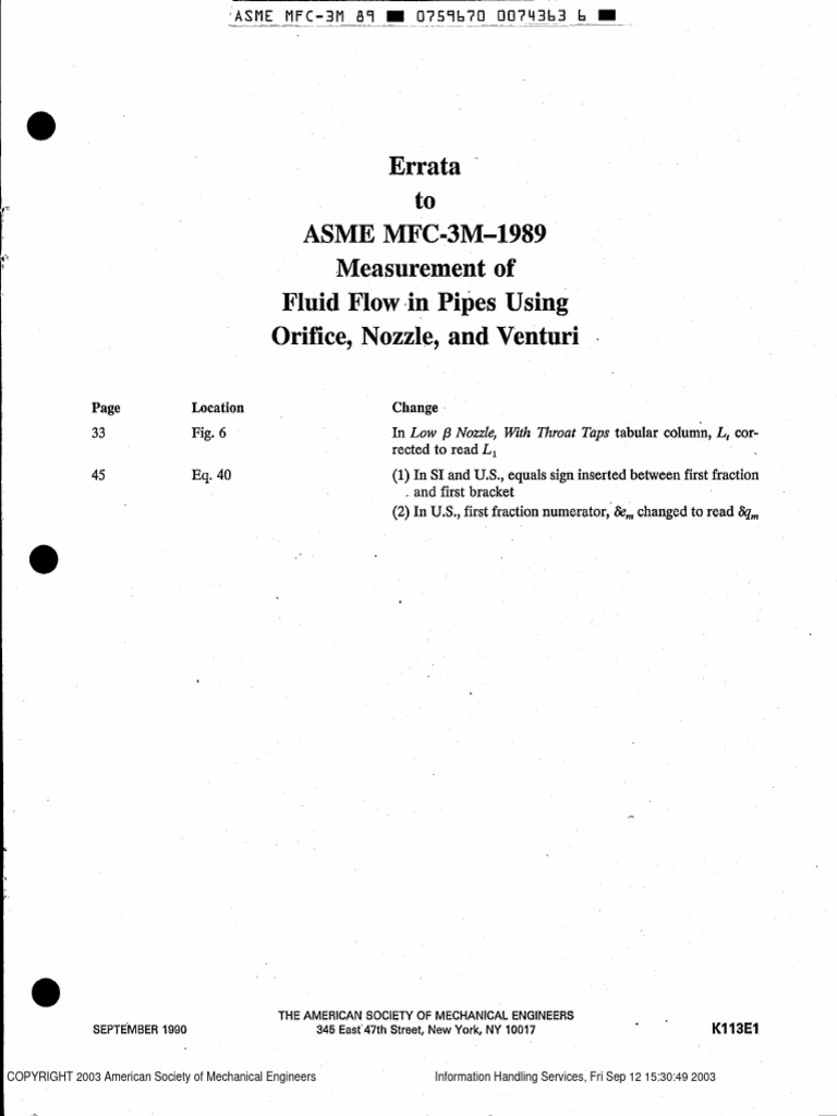Asme MFC-3M 1989 | PDF | Non Profit Organizations | Clubs And Societies